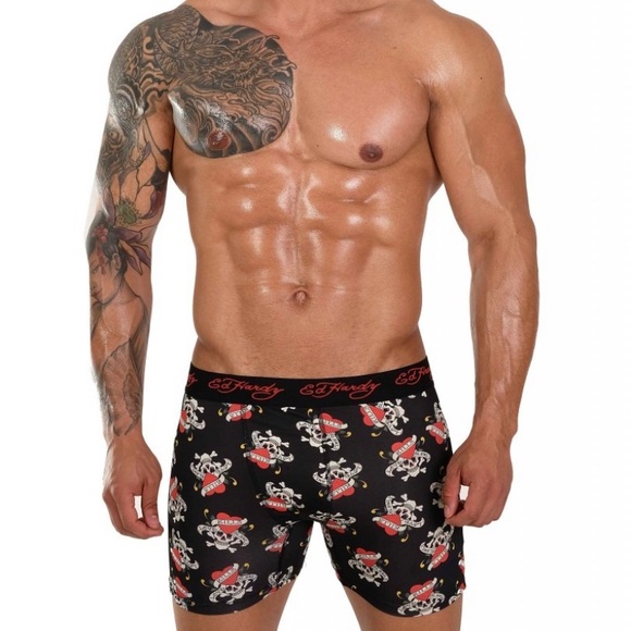 Ed Hardy | Underwear & Socks | New Ed Hardy Mens 3pack Signature Boxer ...